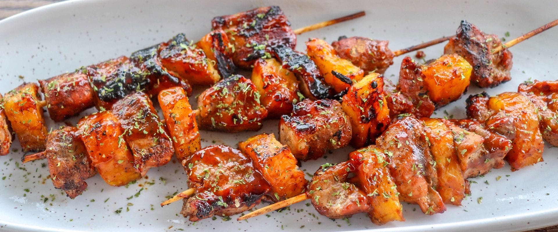 Honey BBQ Pork & Pineapple Skewers - Soulful Pork